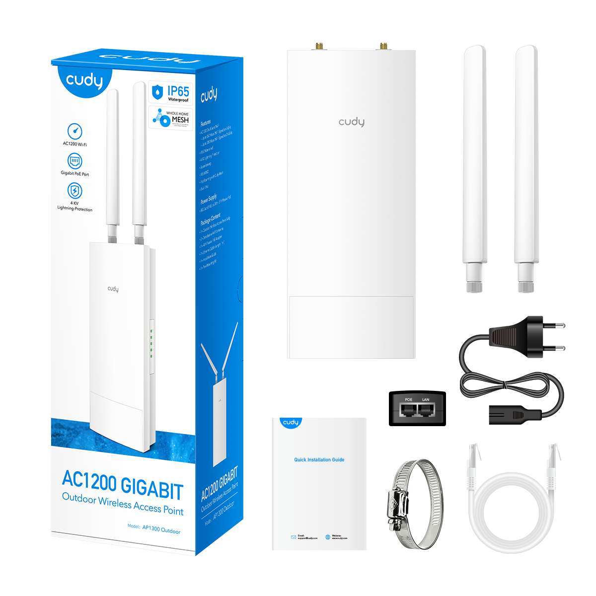 Networking :: WiFi Access Points :: Cudy Outdoor AC1200 Gigabit PoE ...